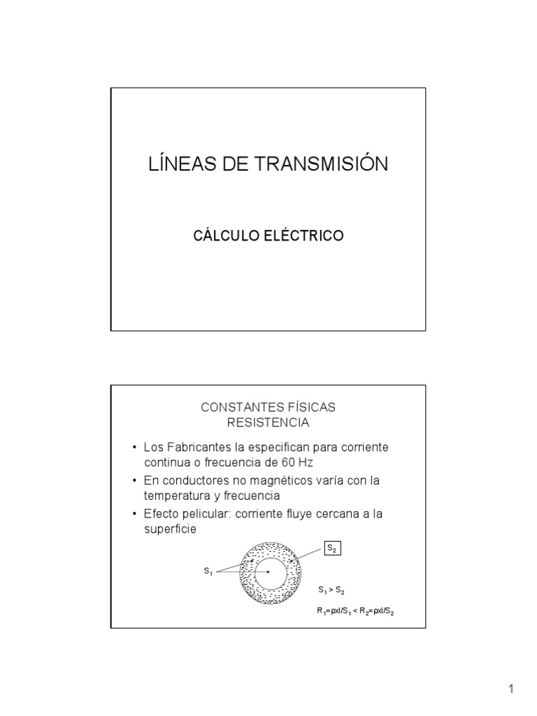 Cálculo de Líneas de Transmisión Eléctrica | PDF | Línea de transmisión ...
