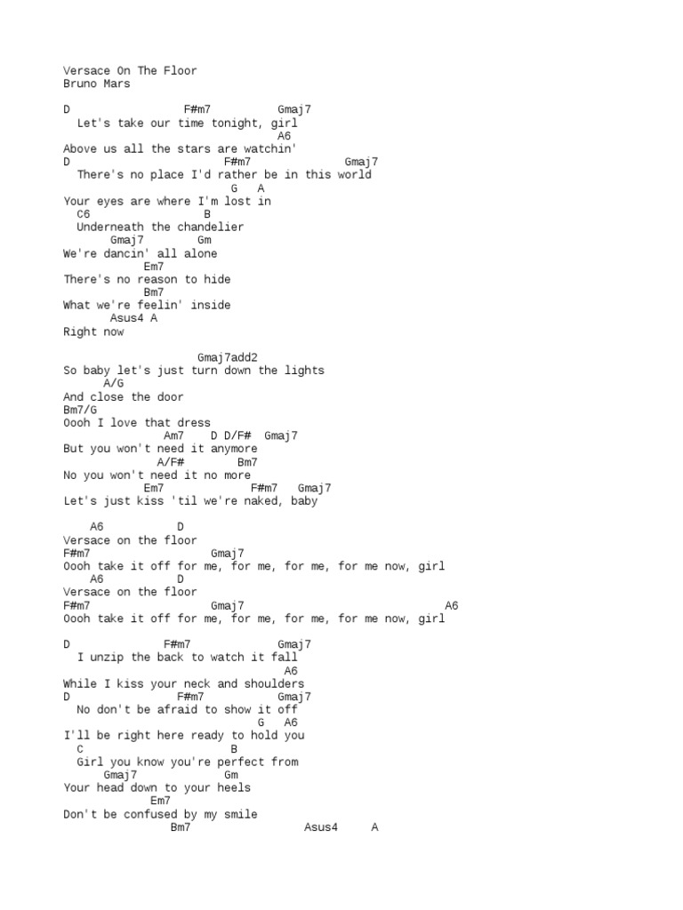 Versace On The Floor | PDF | Leisure