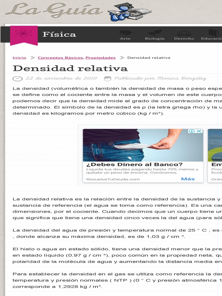 Conceptos-Basicos - Densidad-Relativa | PDF | Densidad | Propiedades ...