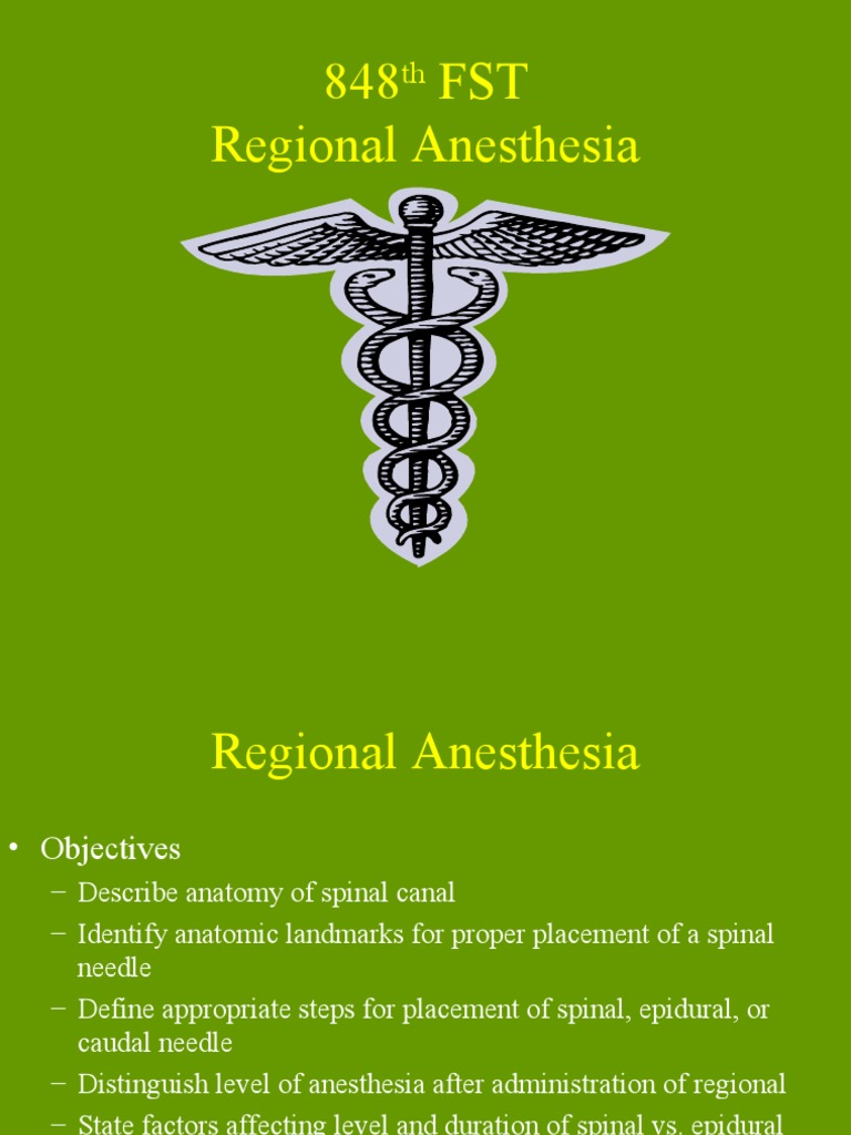 848 FST Regional Anesthesia | PDF | Anesthesia | Nervous System