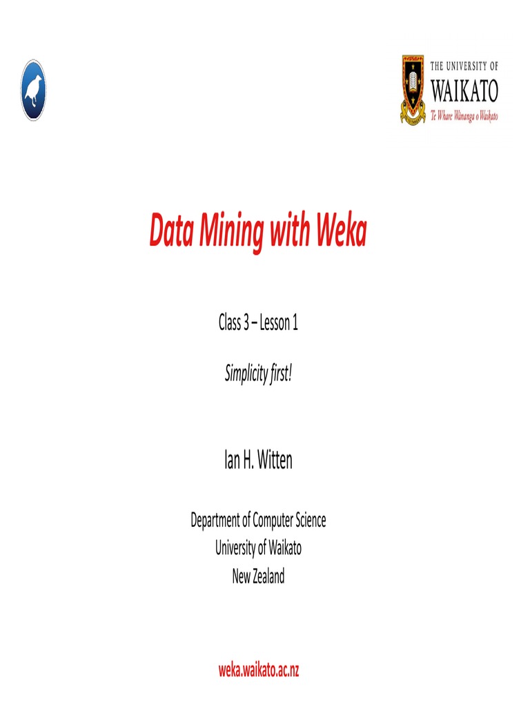 Data Mining With Weka | PDF | Statistical Classification | Machine Learning