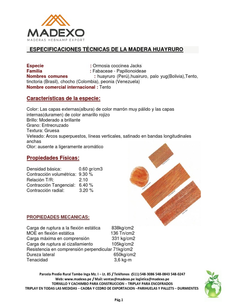 Madexo Madera Huayruro | PDF | Arboles | Plantas