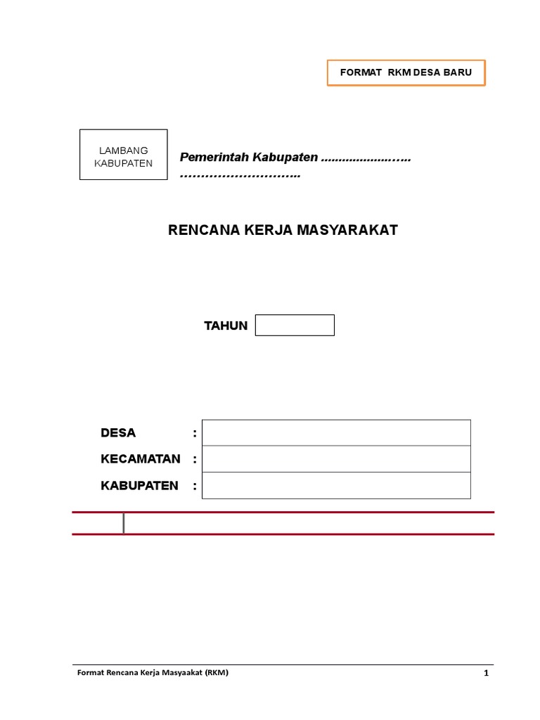 Format RKM BARU Revisi - Lampiran | PDF