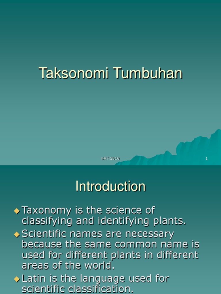 Taksonomi Tumbuhan 1-1 | PDF | Bacteria | Fungus