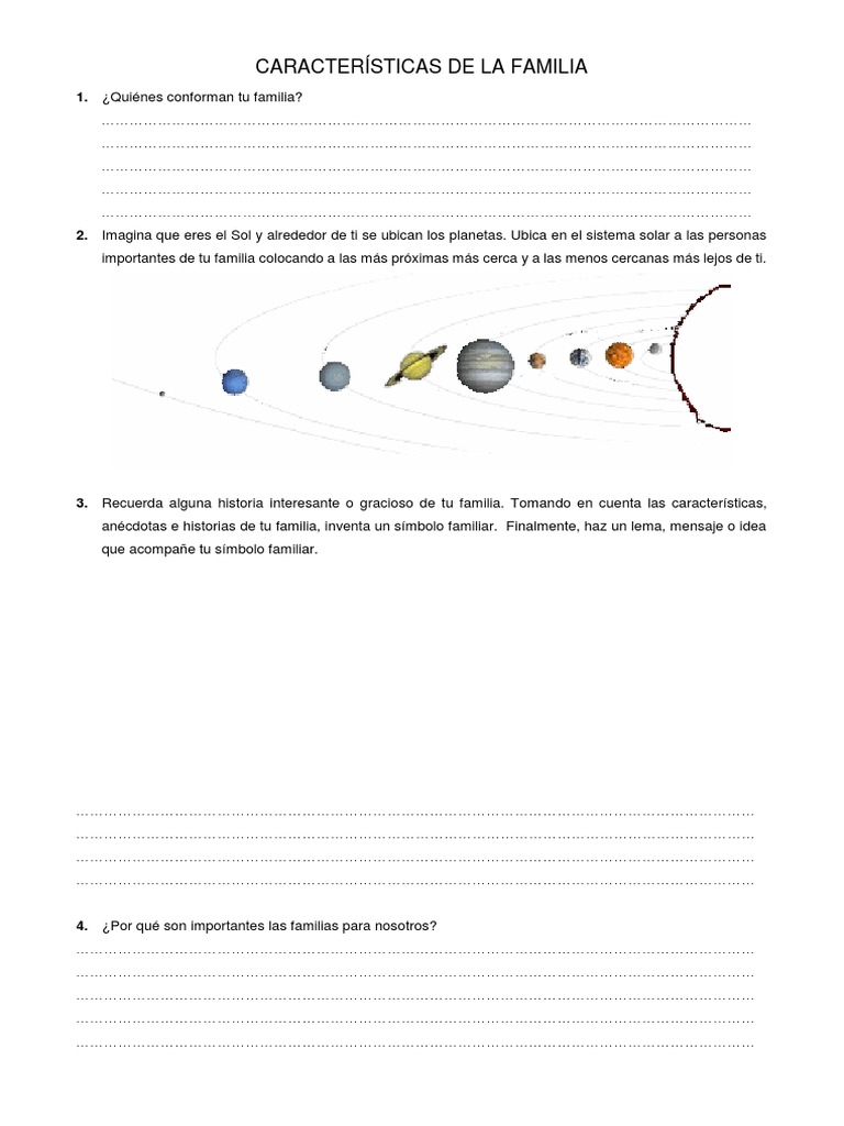 Características de La Familia | PDF