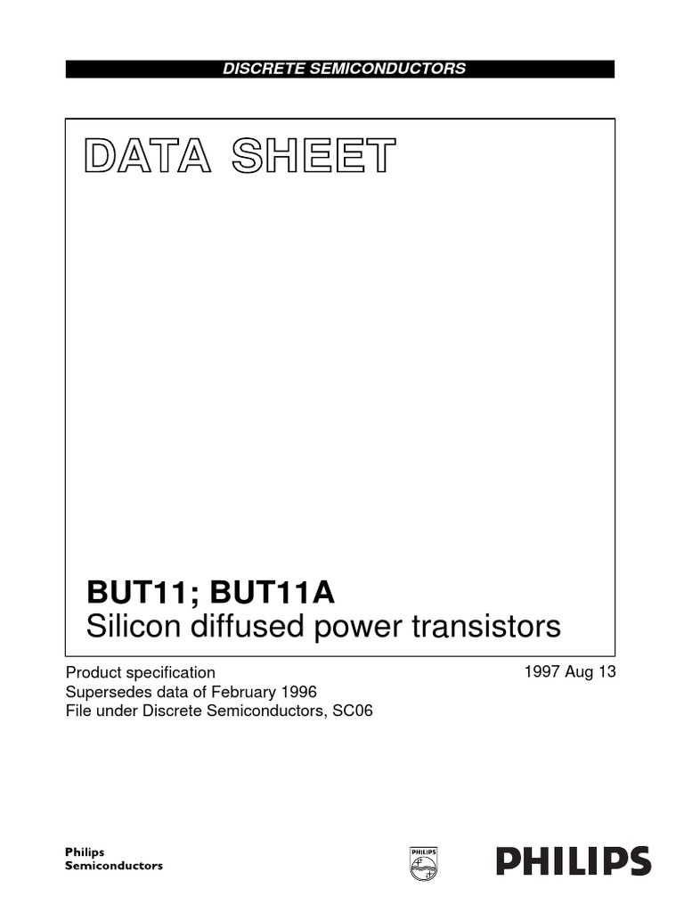 Data Sheet: BUT11 BUT11A | PDF | Transistor | Electronics