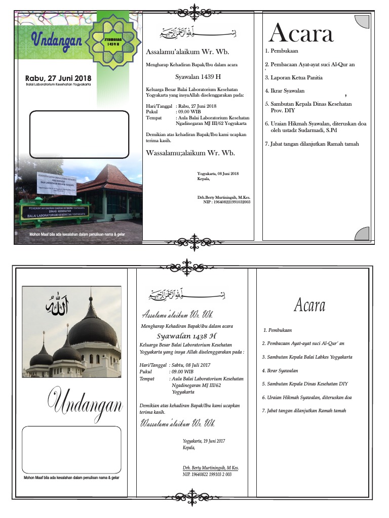 Undangan Syawalan | PDF