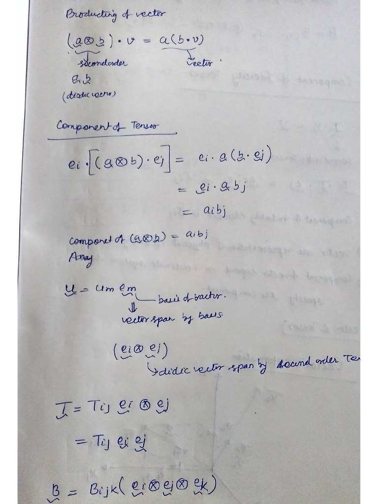 Dyadic Product of Vectors | PDF
