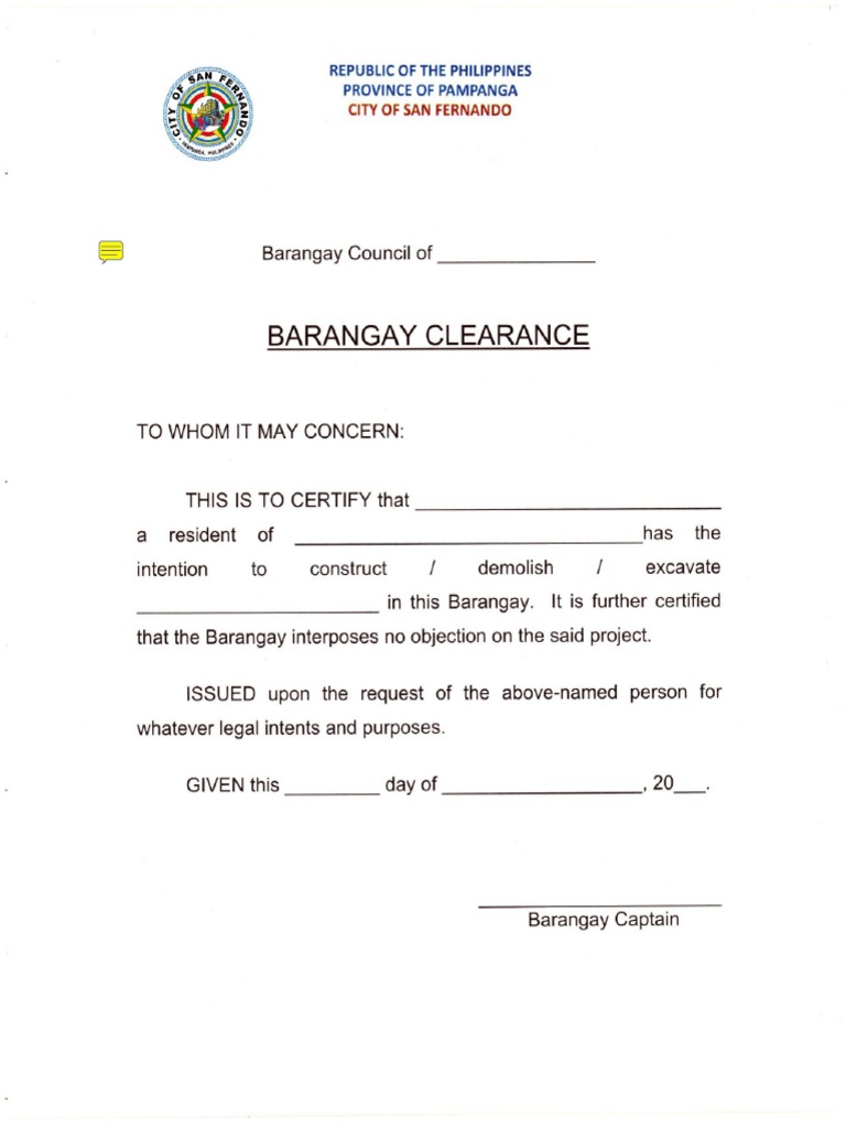7 Brgy Clearance (For Construction) PDF | PDF