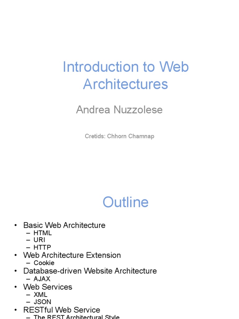 Web Architectures | Download Free PDF | Representational State Transfer | Hypertext Transfer ...