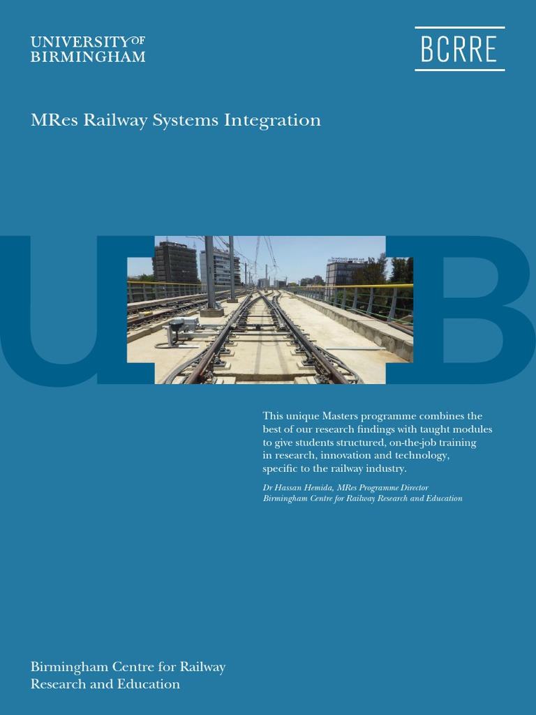MRes Railway Systems Integration | PDF | Engineering | Academic Degree