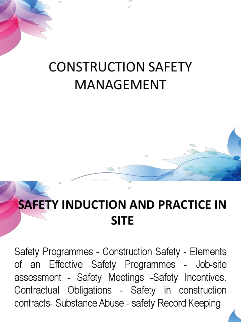 Construction Safety Management | PDF | Occupational Safety And Health ...