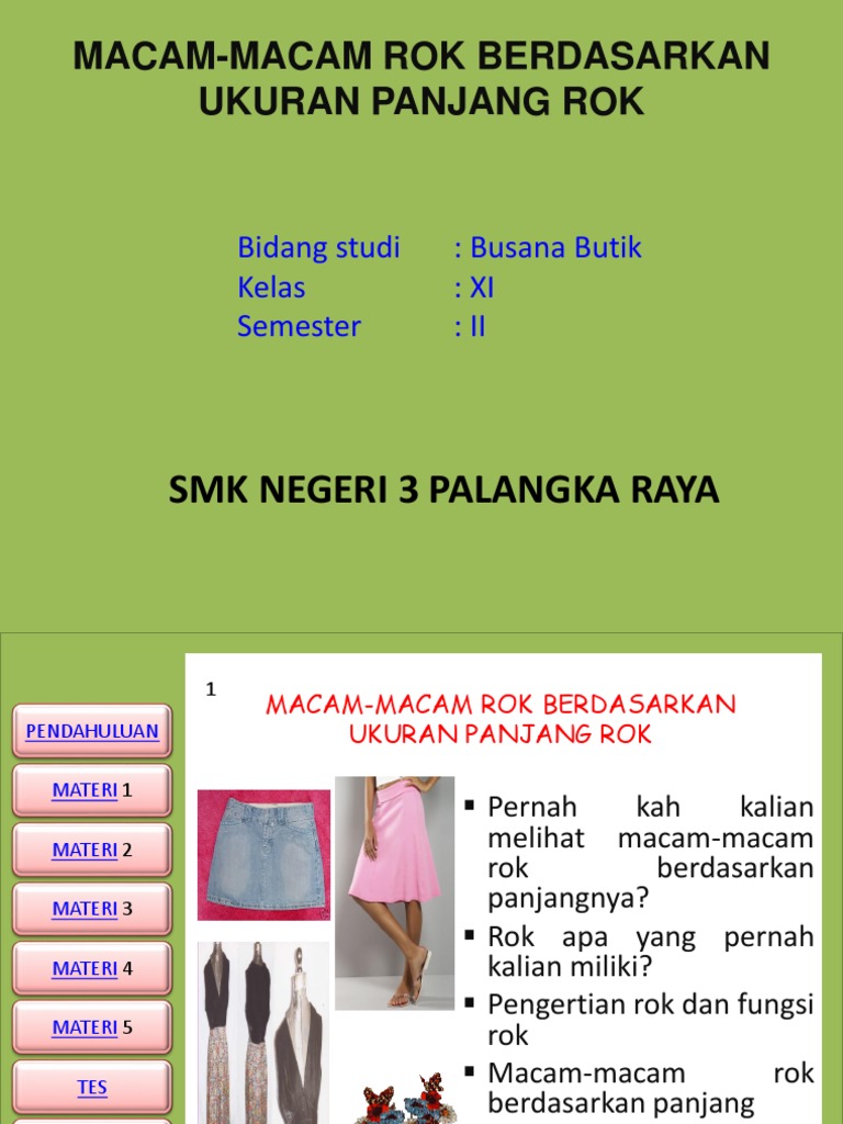 Macam Macam Rok Berdasarkan | PDF