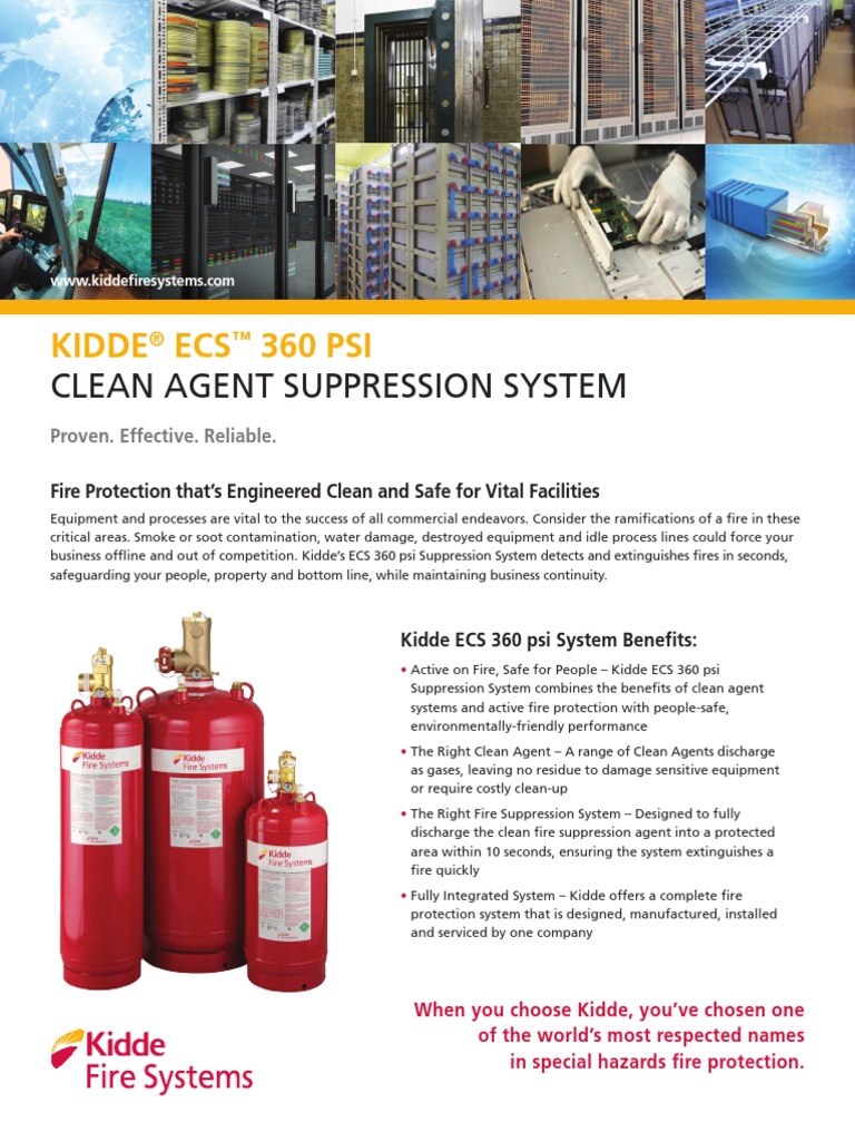Kidde ECS 360 Psi Clean Agent Suppression System SS K-100 | PDF | Fires ...