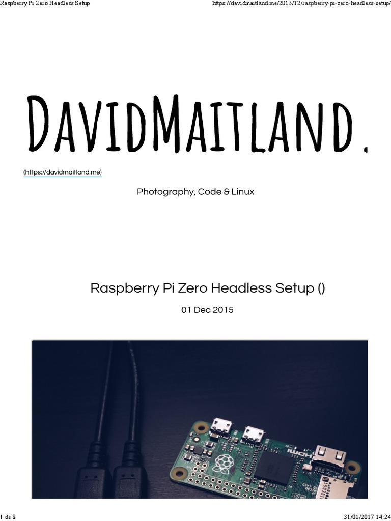 Raspberry Pi Zero Headless Setup | PDF | Raspberry Pi | Ip Address