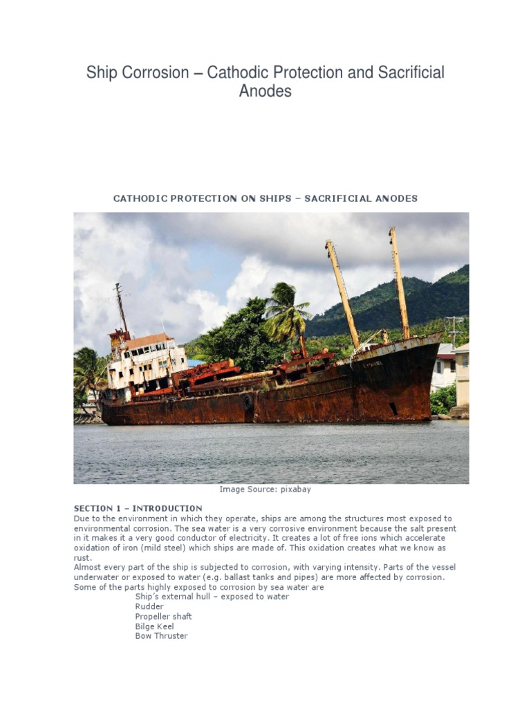 Ship Corrosion - Cathodic Protection and Sacrificial Anodes | PDF ...
