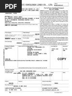 Bill of Lading CCL Cargo Container Line - CANS19058826 | PDF | Freight ...