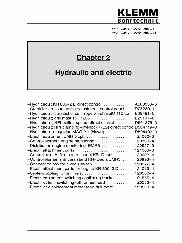 Chapter 2 Hydraulic and Electric | PDF