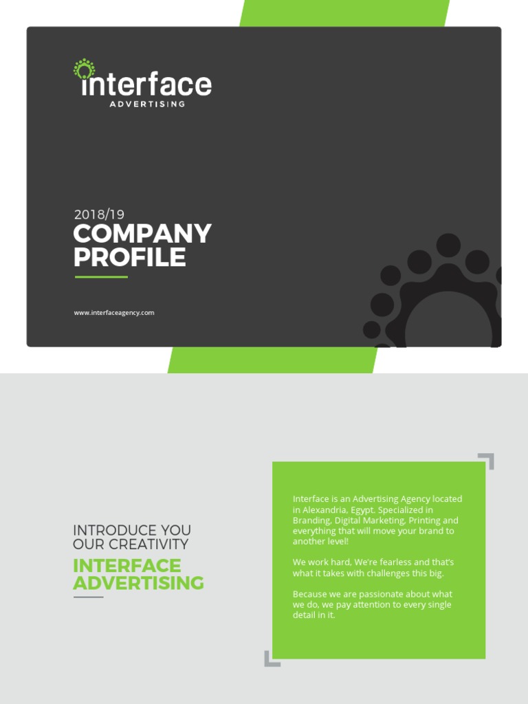 Interface Advertising Agency Company Profile & Portfolio | PDF | Social ...