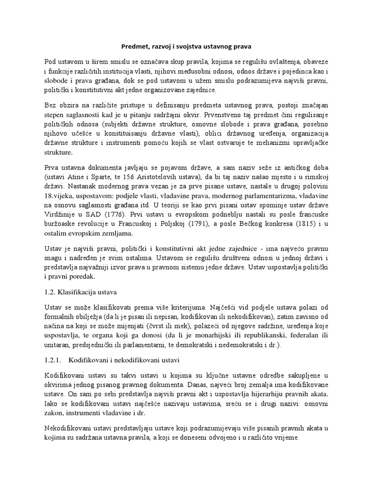 Pojam Ustava | PDF