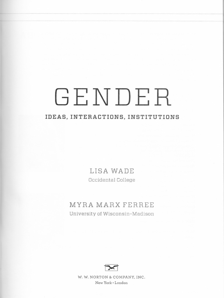Wade and Ferree - Gender | PDF