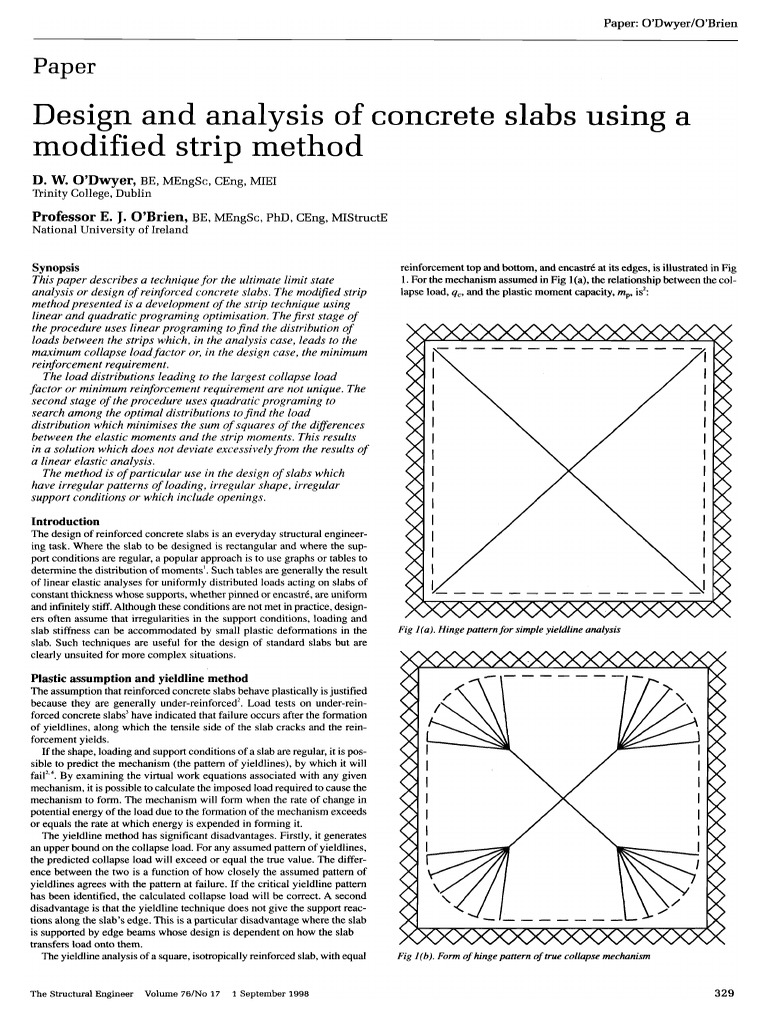 Design and Analysis of Concrete Slabs Using A Modified Strip Method PDF ...