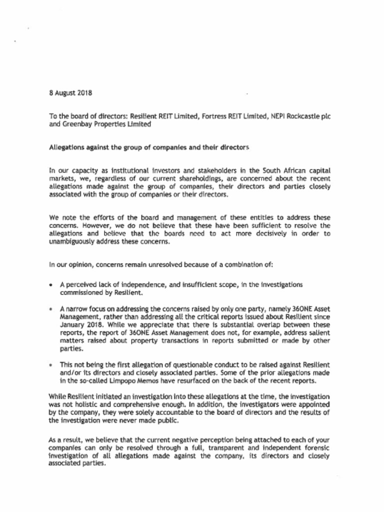 Resilient Letter | PDF