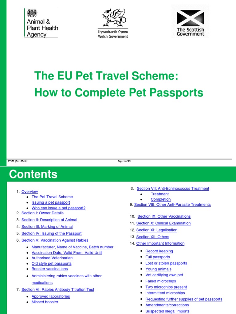 Completing Your Pet Passport Guide | PDF | Passport | Veterinary Physician