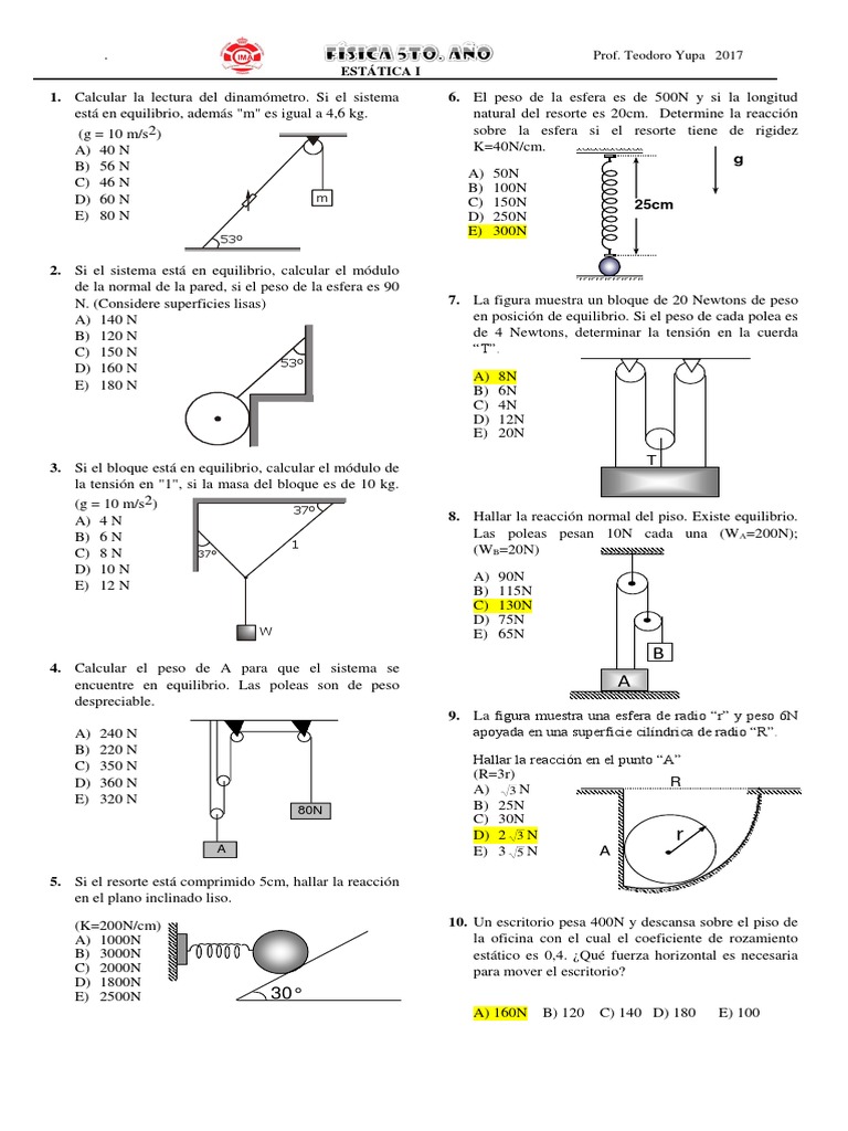 ESTÁTICA | PDF | Fricción | Ingeniería mecánica