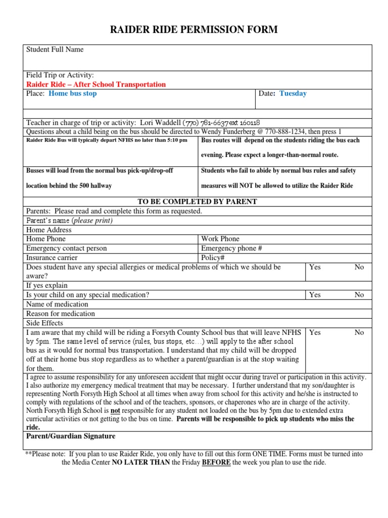 RR Permission Form 2018 | PDF | Business | Transport