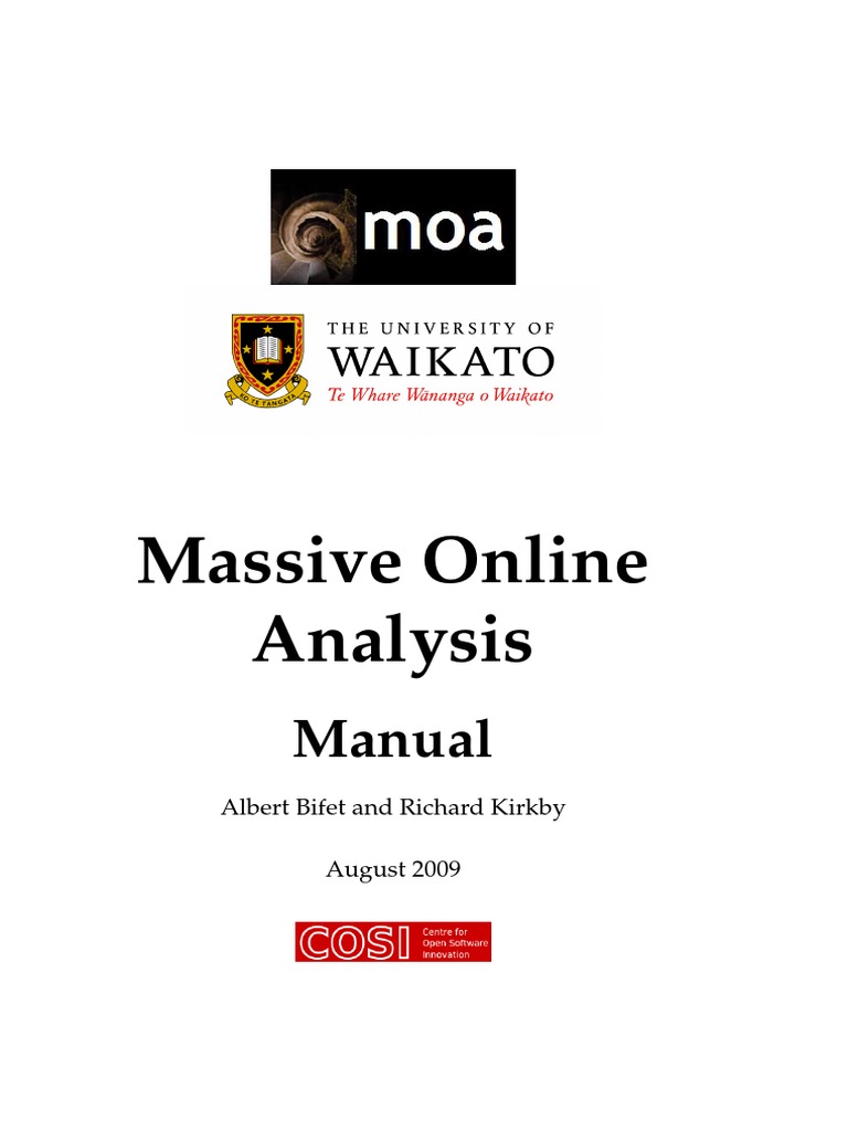Massive Online Analysis: Manual | PDF | Statistical Classification | Graphical User Interfaces