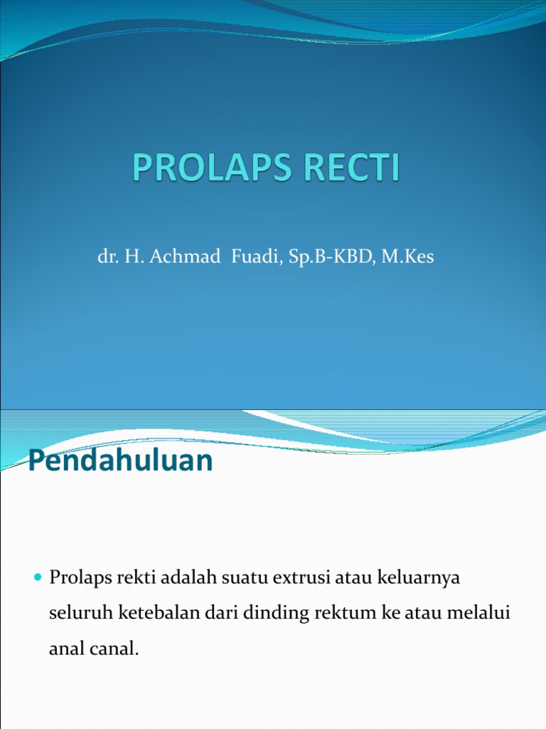 Prolaps Recti, Jan 10 | PDF