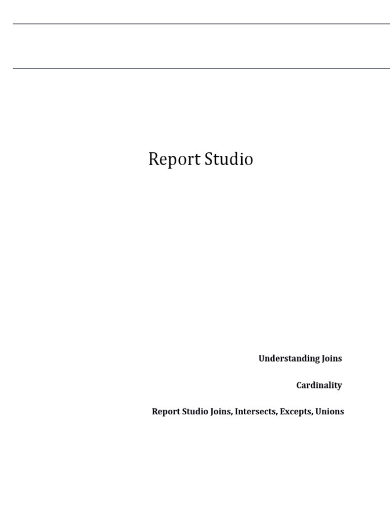 Cognos Cardinality | PDF | Table (Database) | Data Management