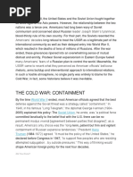 Cold War Arms and Space Race Overview | PDF | Intercontinental ...