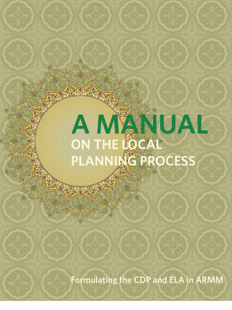A Manual On The Local Planning Process (Formulating The CDP and ELA in ...