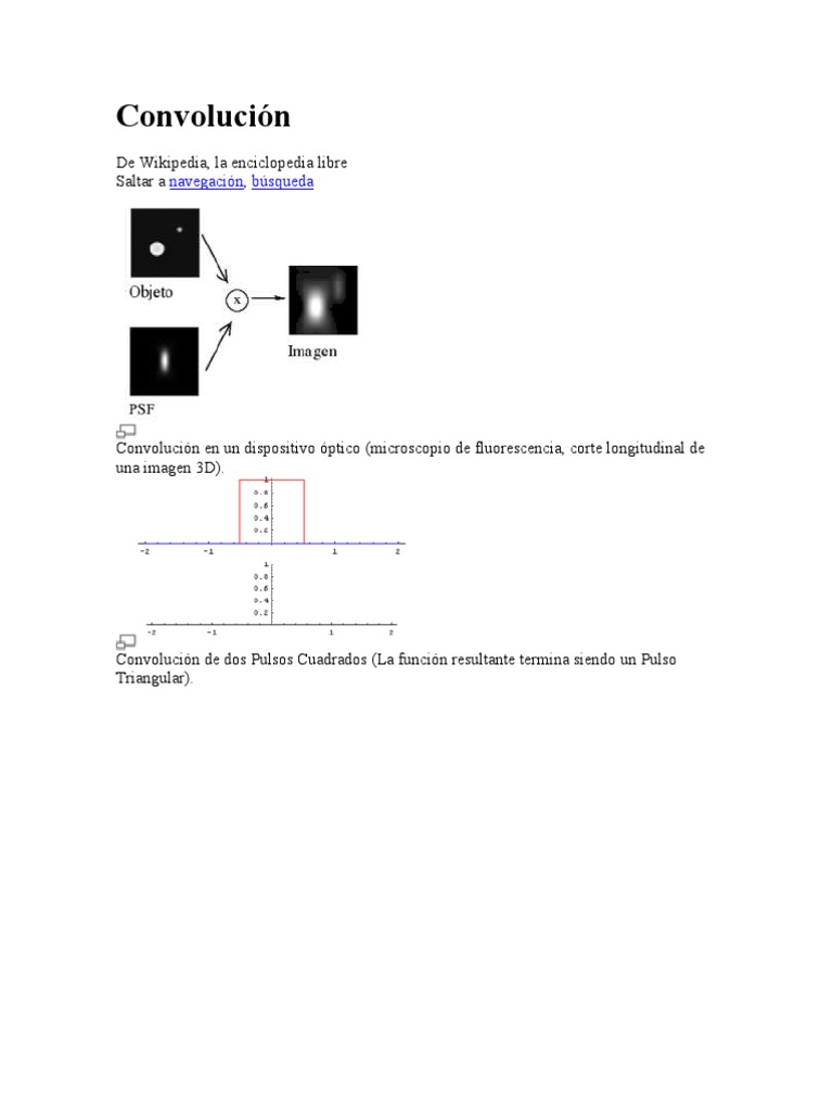 Definición y Aplicaciones de Convolución | PDF | Circunvolución | Integral