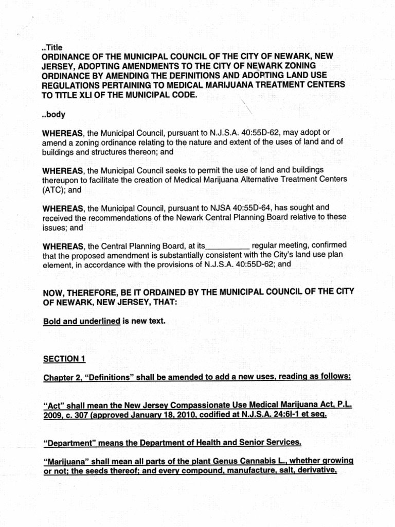 Resolution Referring The Draft Proposed Ordinance Amending Zoning and ...