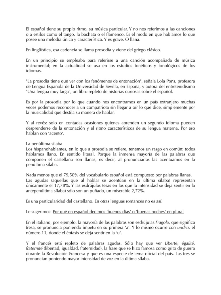 La prosodia.pdf | Lengua española | Los símbolos