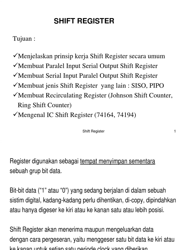 Bab6 - Shift Register | PDF