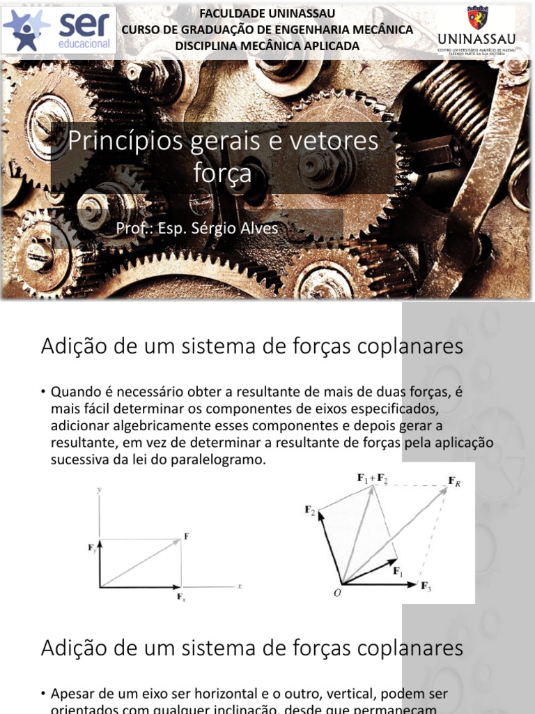 Aula 02 - Princípios Gerais e Vetores Força | PDF | Vetor euclidiano ...