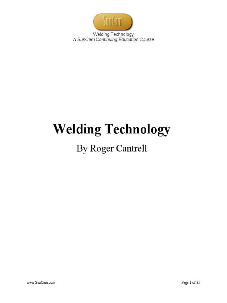 Welding Technology: An Introduction to Procedures and Processes | PDF ...