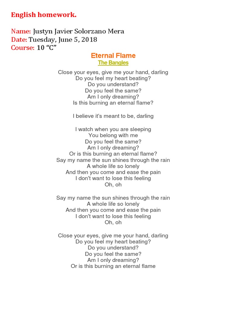 English Homework | PDF