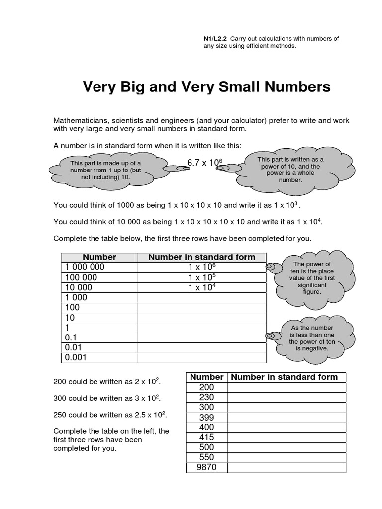 Big Numbers and Small Numbers V 2 | PDF | Numbers | Teaching Mathematics