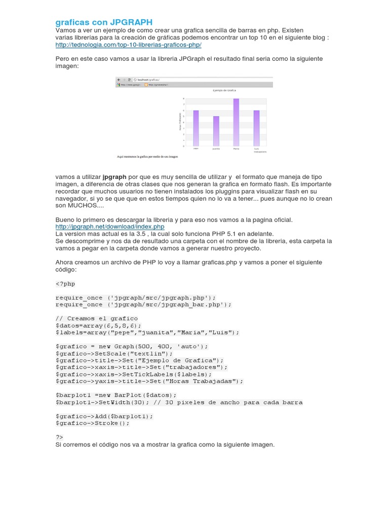 Graficas Con JPGRAPH | PDF | HTML | Php