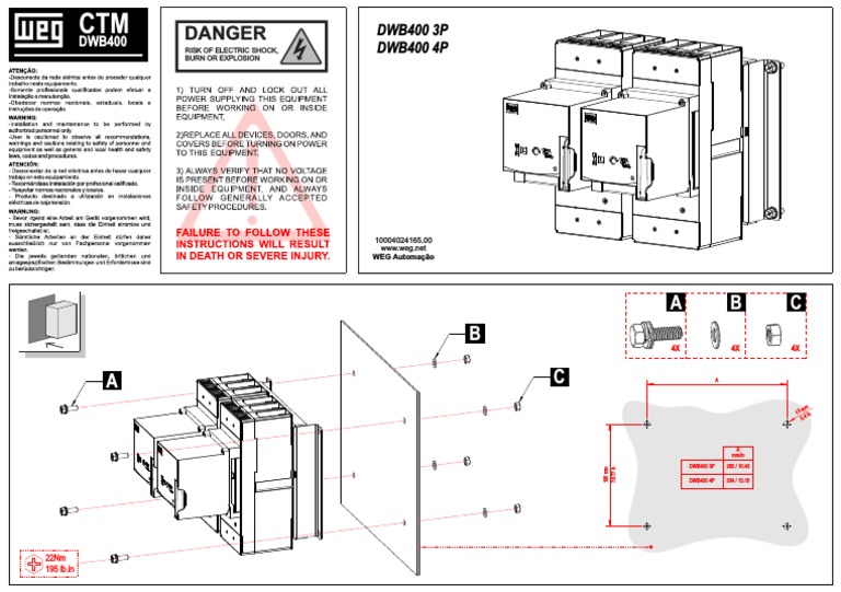 WEG CTM Dwb400 10004024165 Installation Guide English | PDF | Hazards ...