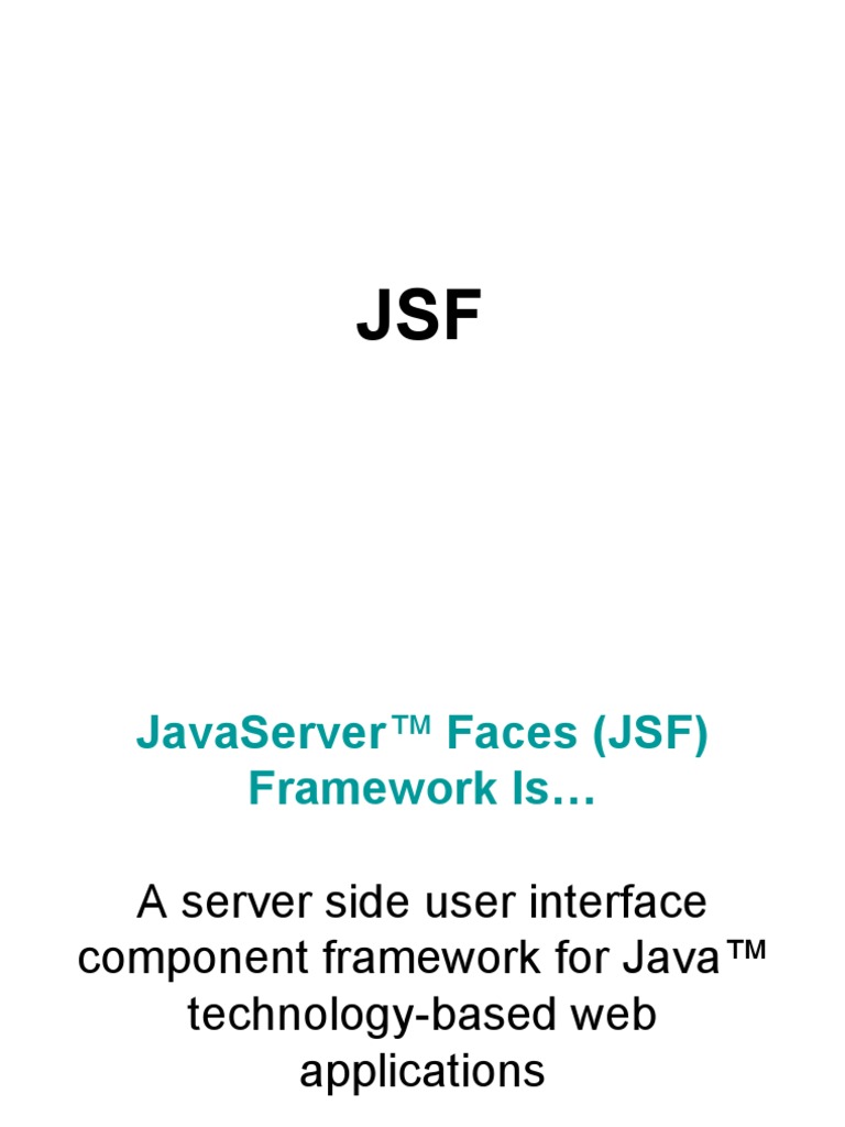 JavaServer™ Faces (JSF) | Download Free PDF | Java Server Faces | Computing Platforms