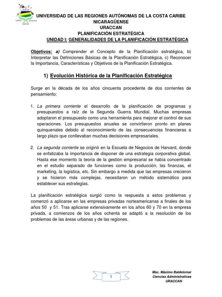 Planificaci | PDF | Planificación estratégica | Planificación