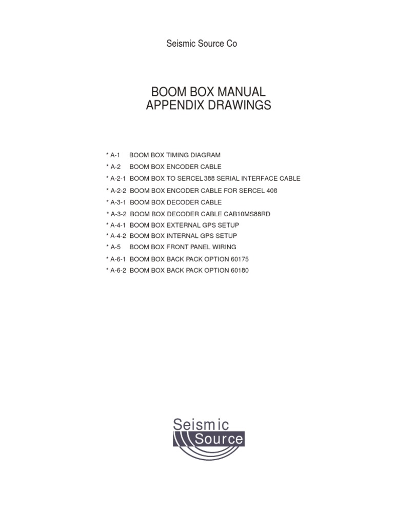 Boom Box Manual Appendix Drawings: Seismic | PDF | Electrical Connector ...