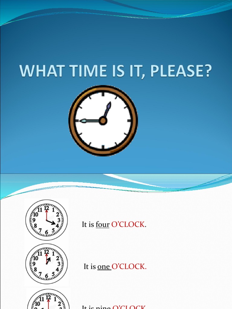 What Time Is It Please | PDF