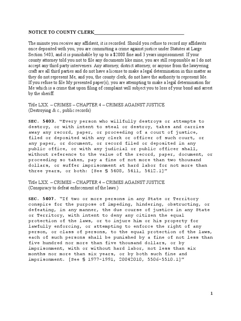 Notice | PDF | Fine (Penalty) | Crime & Violence
